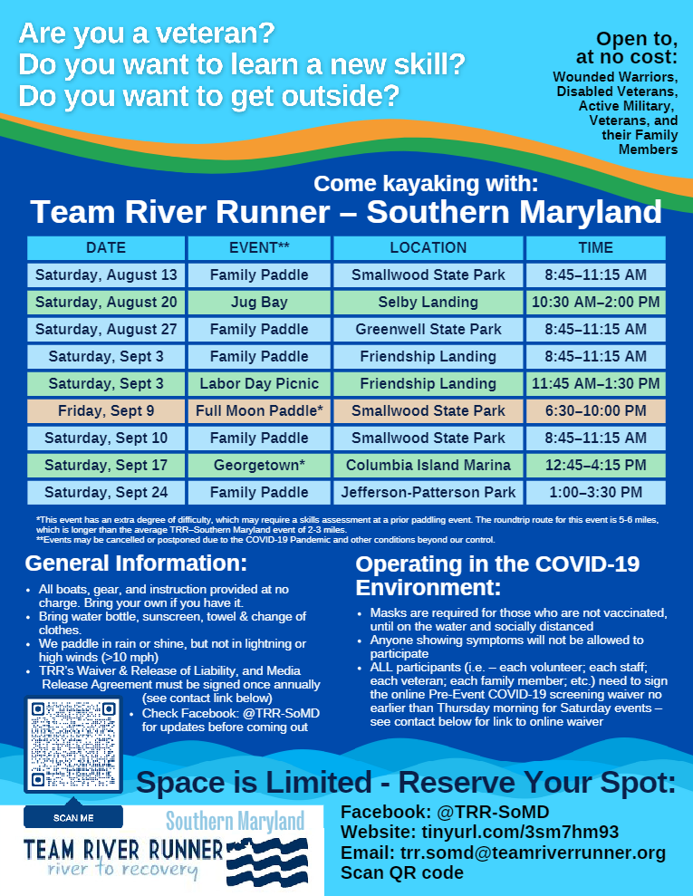 Maryland – Southern Maryland – Team River Runner